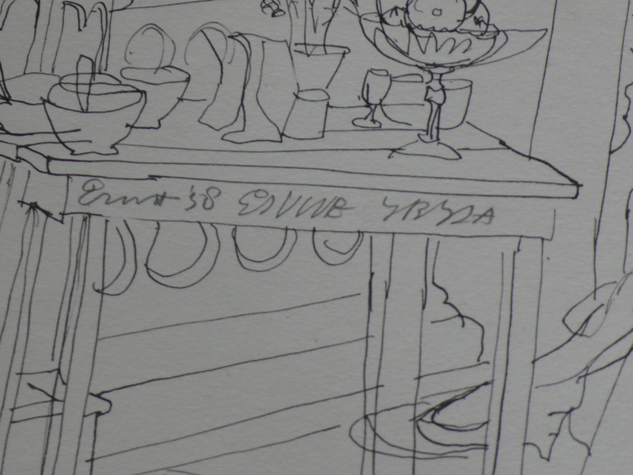 Ernst Vijlbrief - ERNST VIJLBRIEF tekening Ibiza 1958 Verkocht ...