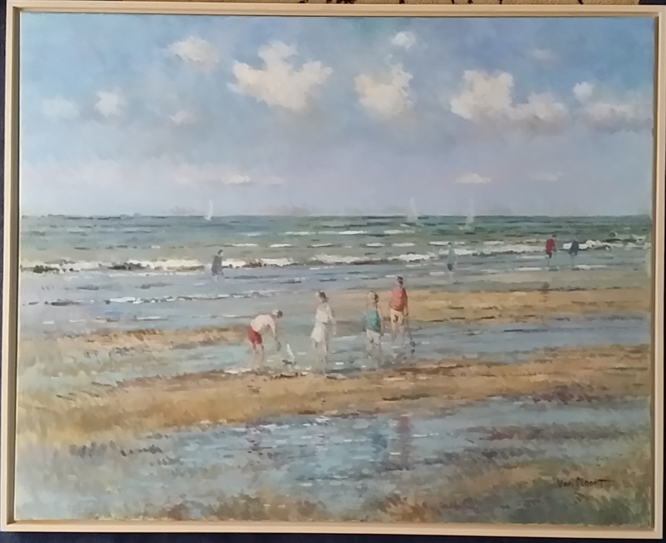 Arie-Kees van Noort - ZANDVOORT AAN ZEE - OLIE OP DOEK - zeer groot ...