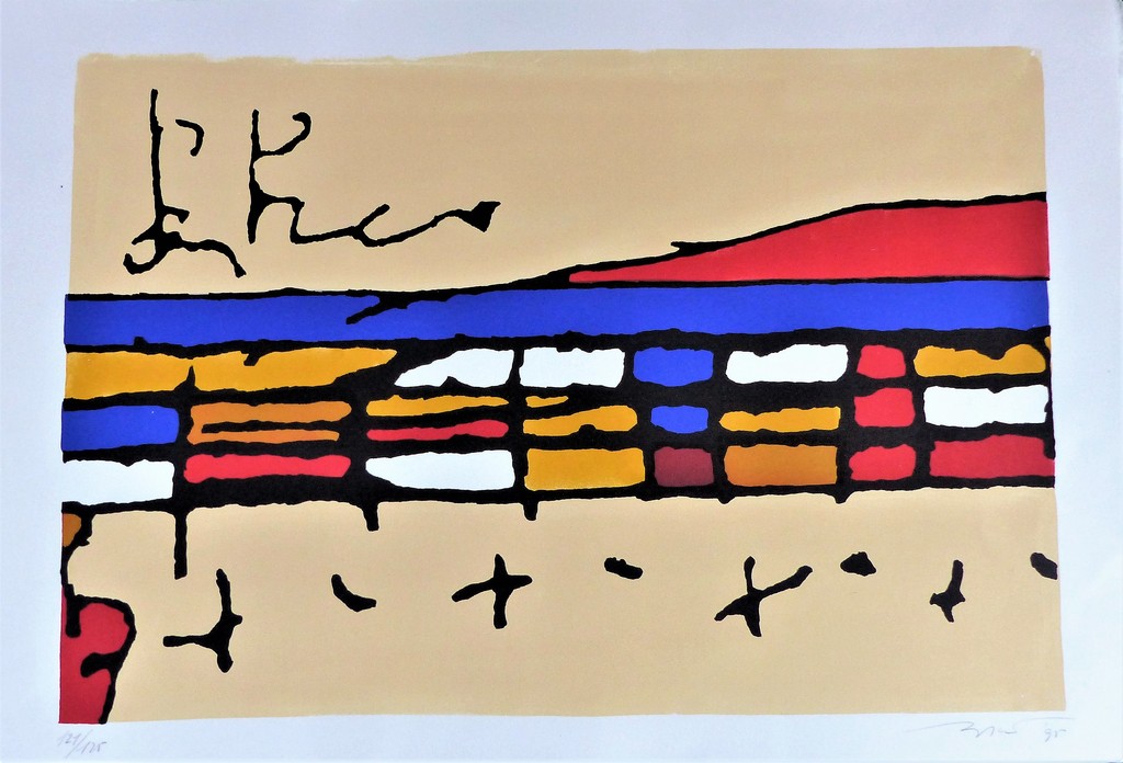 Willem Brauck - Willem Brauck, Zeefdruk op papier,Abstract ...