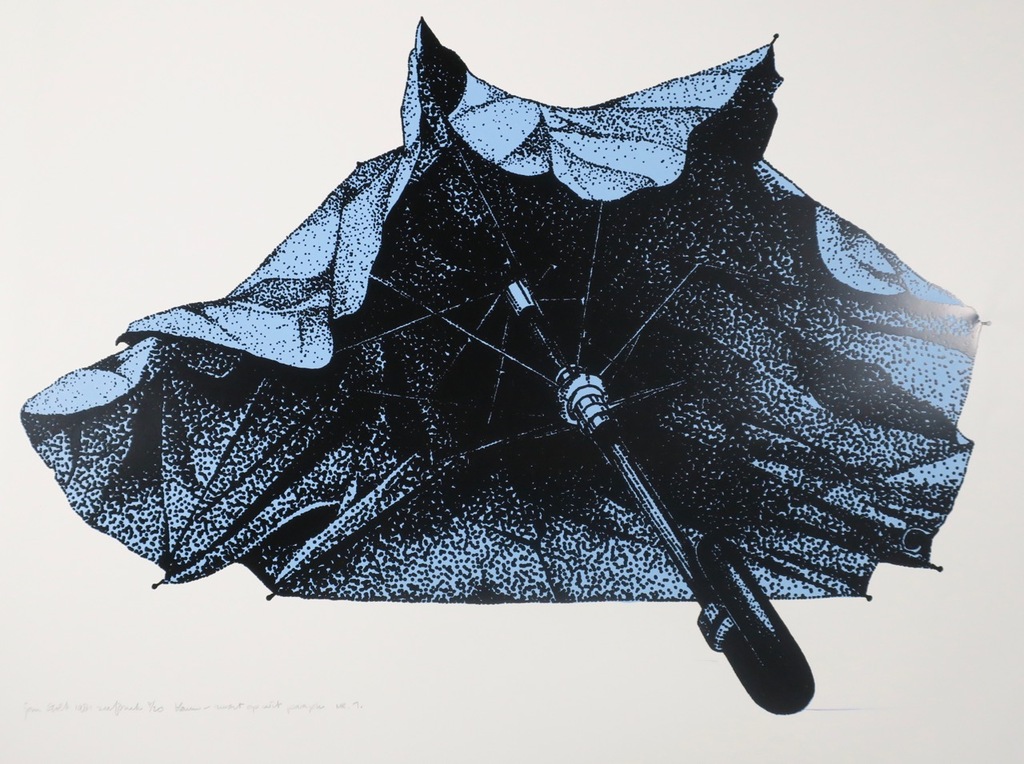 Jan Stolk - Jan Stolk: Zeefdruk, Paraplu Verkocht | Kunstveiling.nl