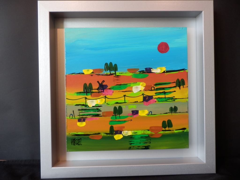 AD van HASSEL Schilderij op MDF LANDSCAPE DORDOGNE NIEUW-NIEUW ...