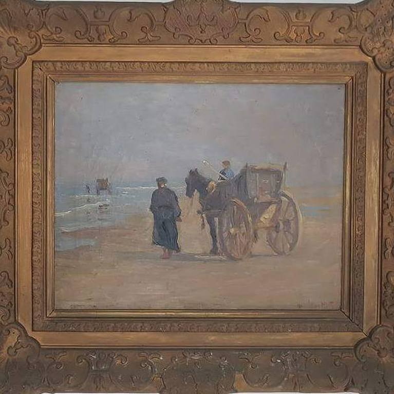 Louis Hartz - Louis Hartz, (schilderij: Schelpenvisser 1911) Verkocht ...