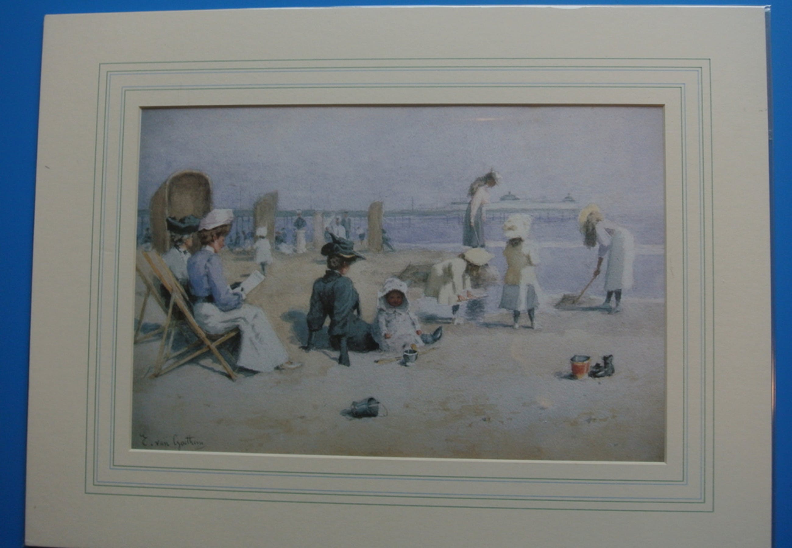 Edward Van Goethem - E.VAN GOETHEM. 5 Aquarellen in klassiek ...