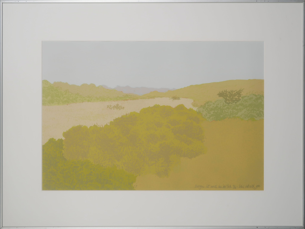 Hans Rietveld: Litho, Bretagne - het moeras van ker'loch - Ingelijst ...