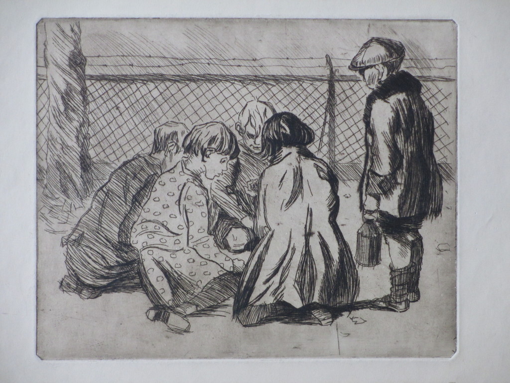 Jos Croin - Jos Croïn, Kinderspelen, Ets Verkocht | Kunstveiling.nl