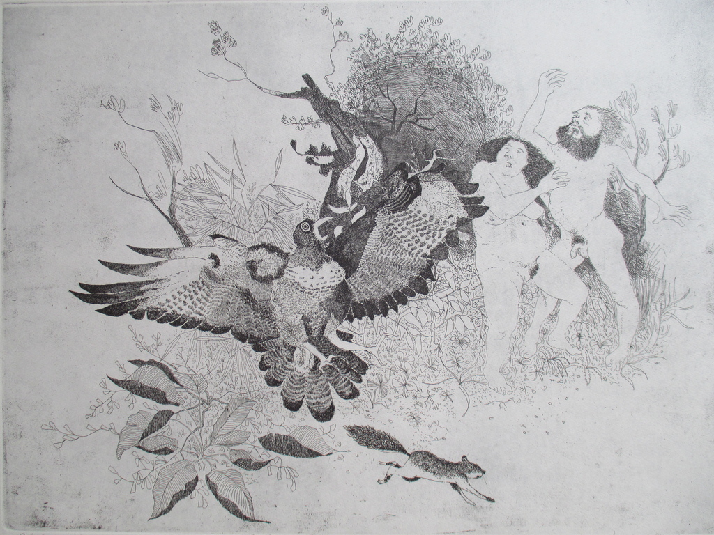 Peter Bol - Peter Bol, ets "Het verstoorde geluk" 1973 Verkocht ...