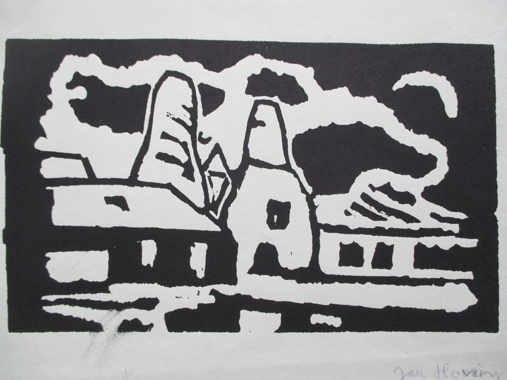 Jan Hoving - Jan Hoving, houtsnede Verkocht | Kunstveiling.nl