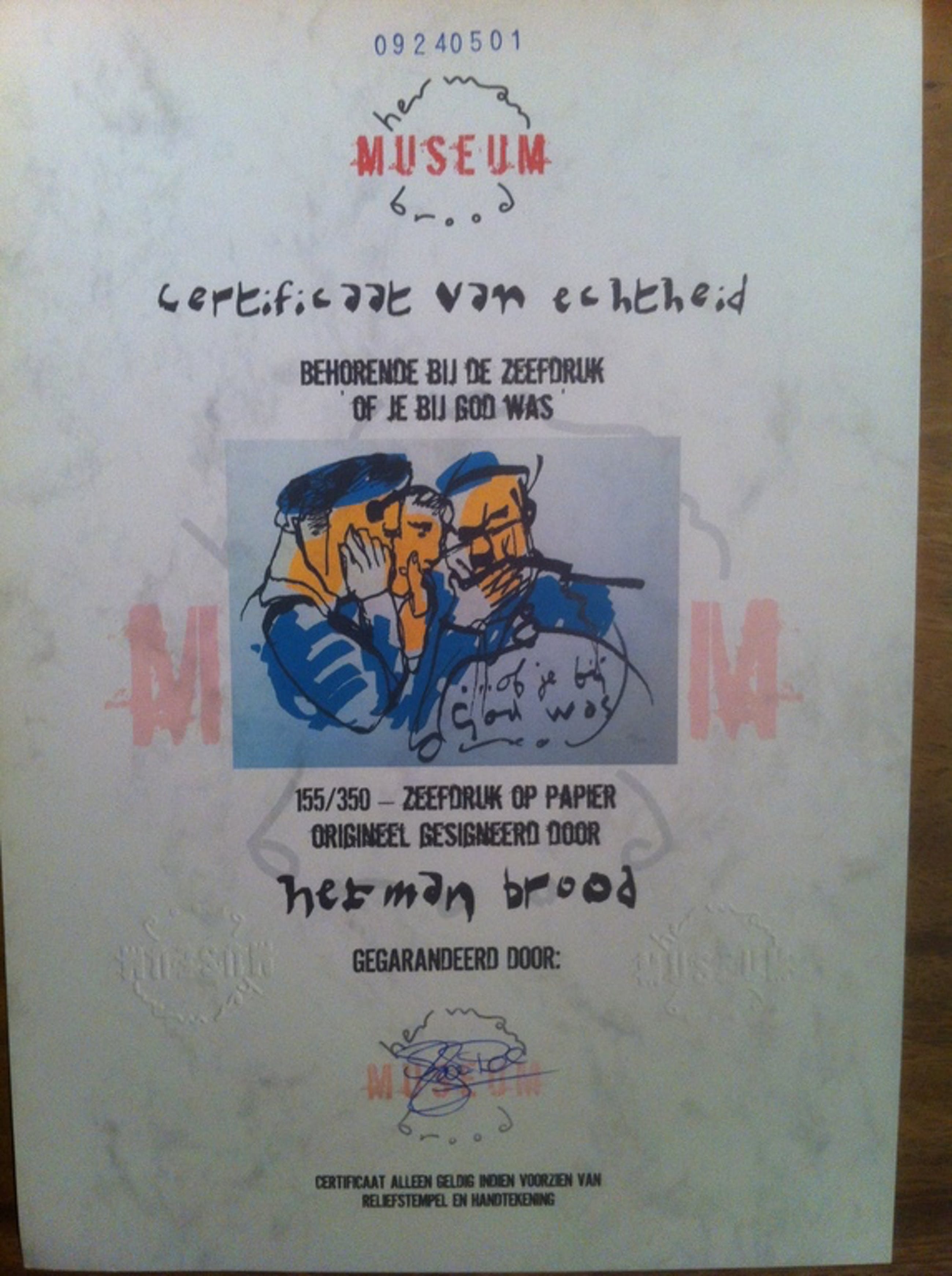Herman Brood - Herman Brood - Of je bij god was. Handgesigneerde ... Herman Brood - Herman Brood - Of je bij god was. Handgesigneerde ...