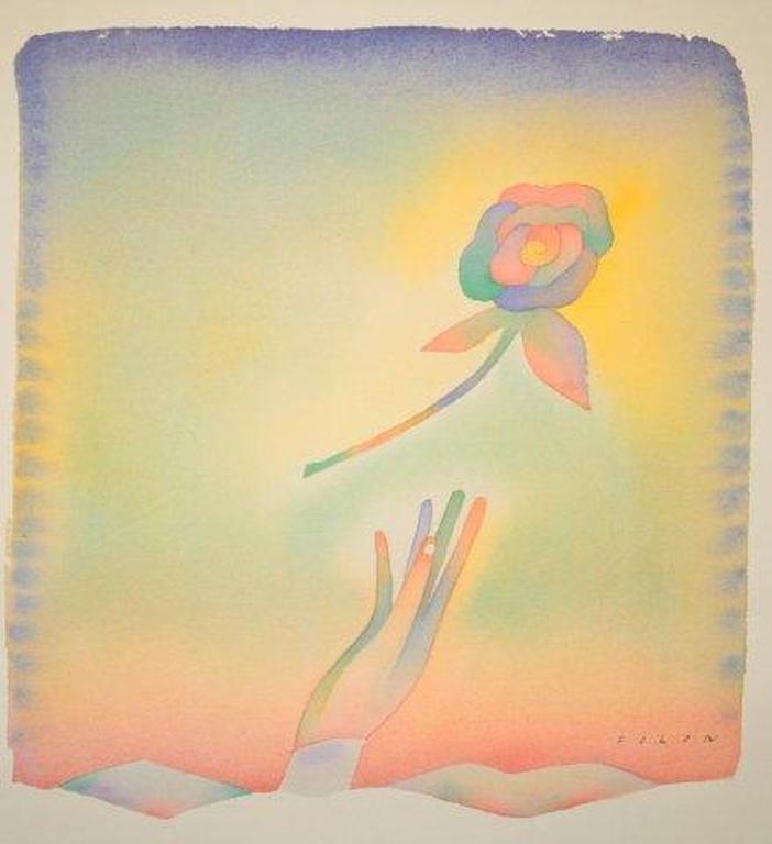 Jean Michel Folon - Jean-Michel Folon: Litho 'Aquarel', 1999 Verkocht ...