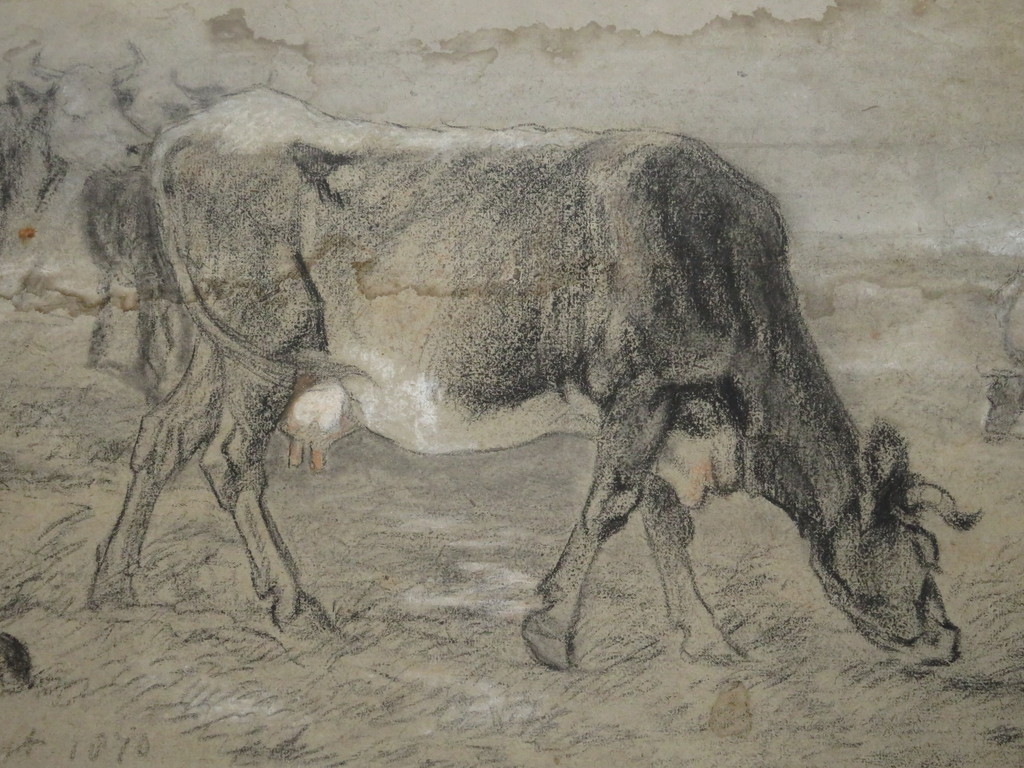 Richard Burnier (1825-1884) - tekening - Koeien Verkocht | Kunstveiling.nl