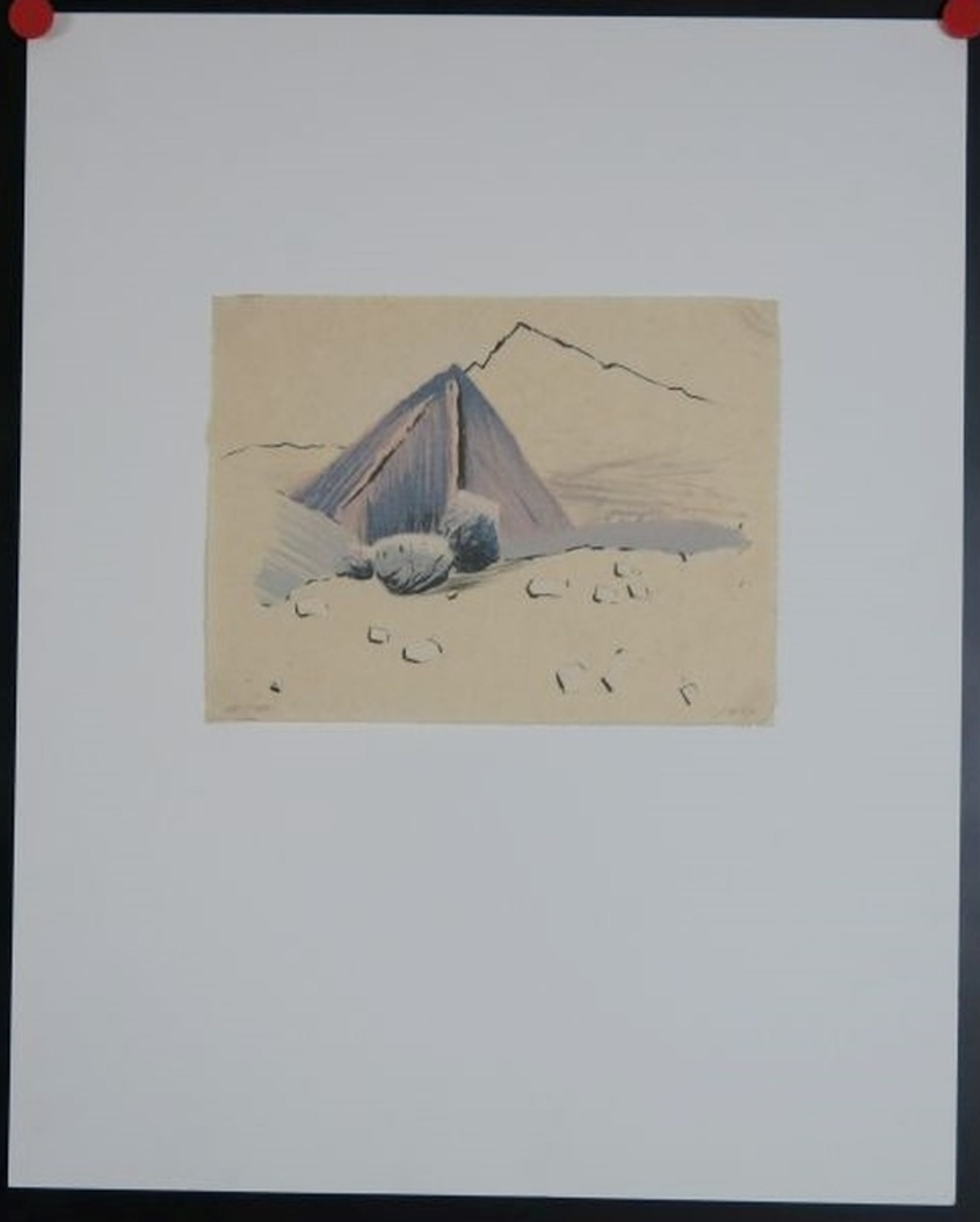 Jan Hein van Rooij: Litho op Japans papier, Berg Verkocht | Kunstveiling.nl