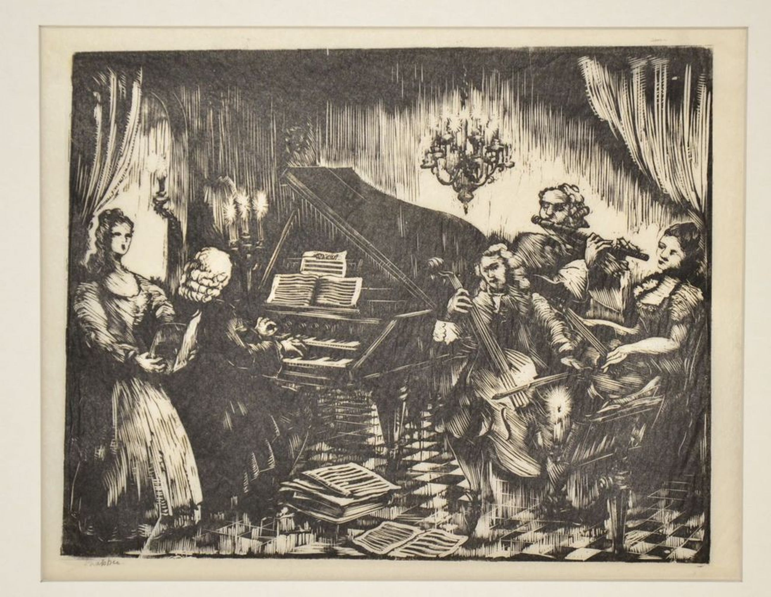 Rein Snapper - Reinier Snapper: Houtgravure. Kamerconcert Verkocht ...