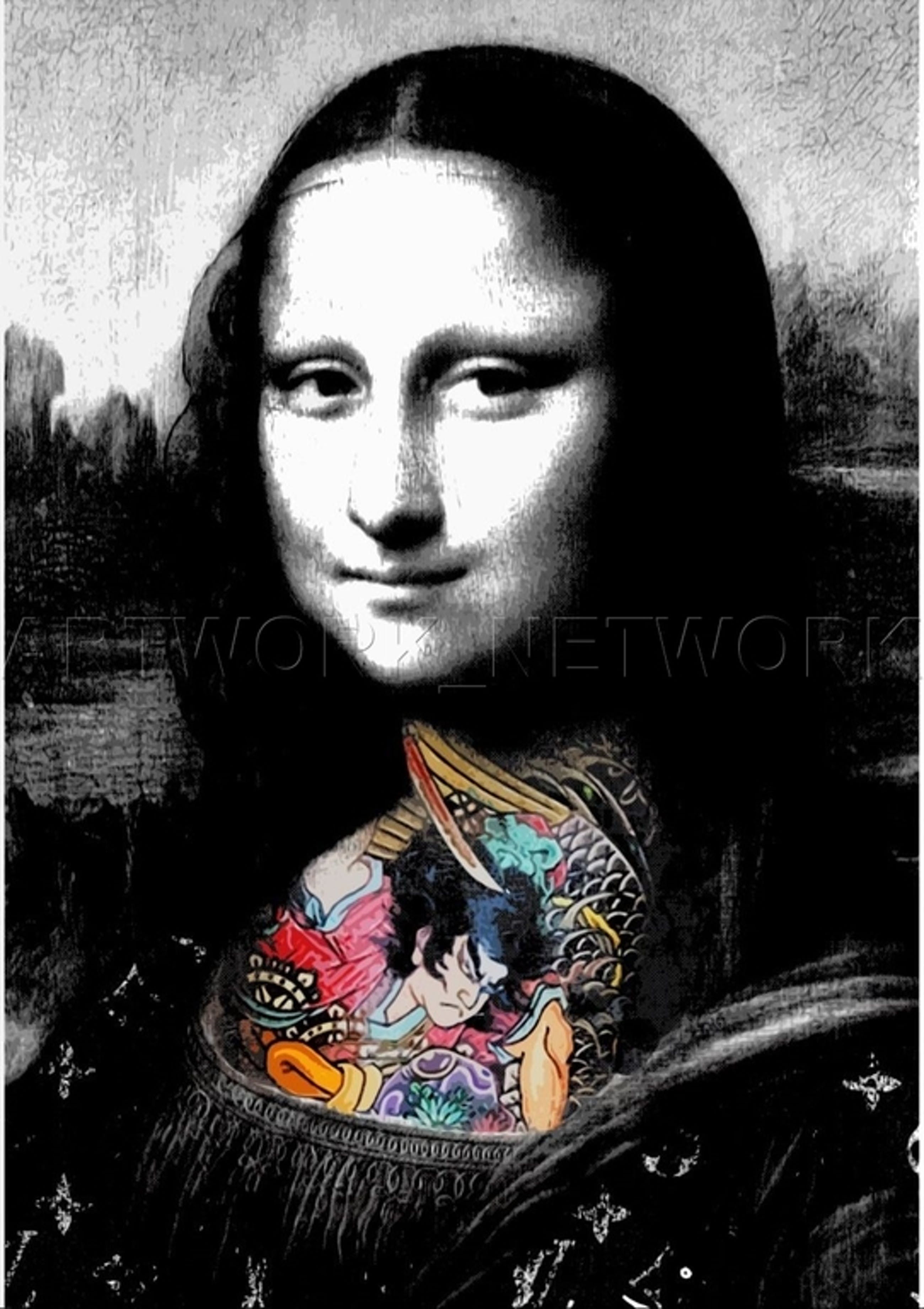 Large Print Painting "Mona Face" Signed Numbered A/P or 1 to 100 with ...