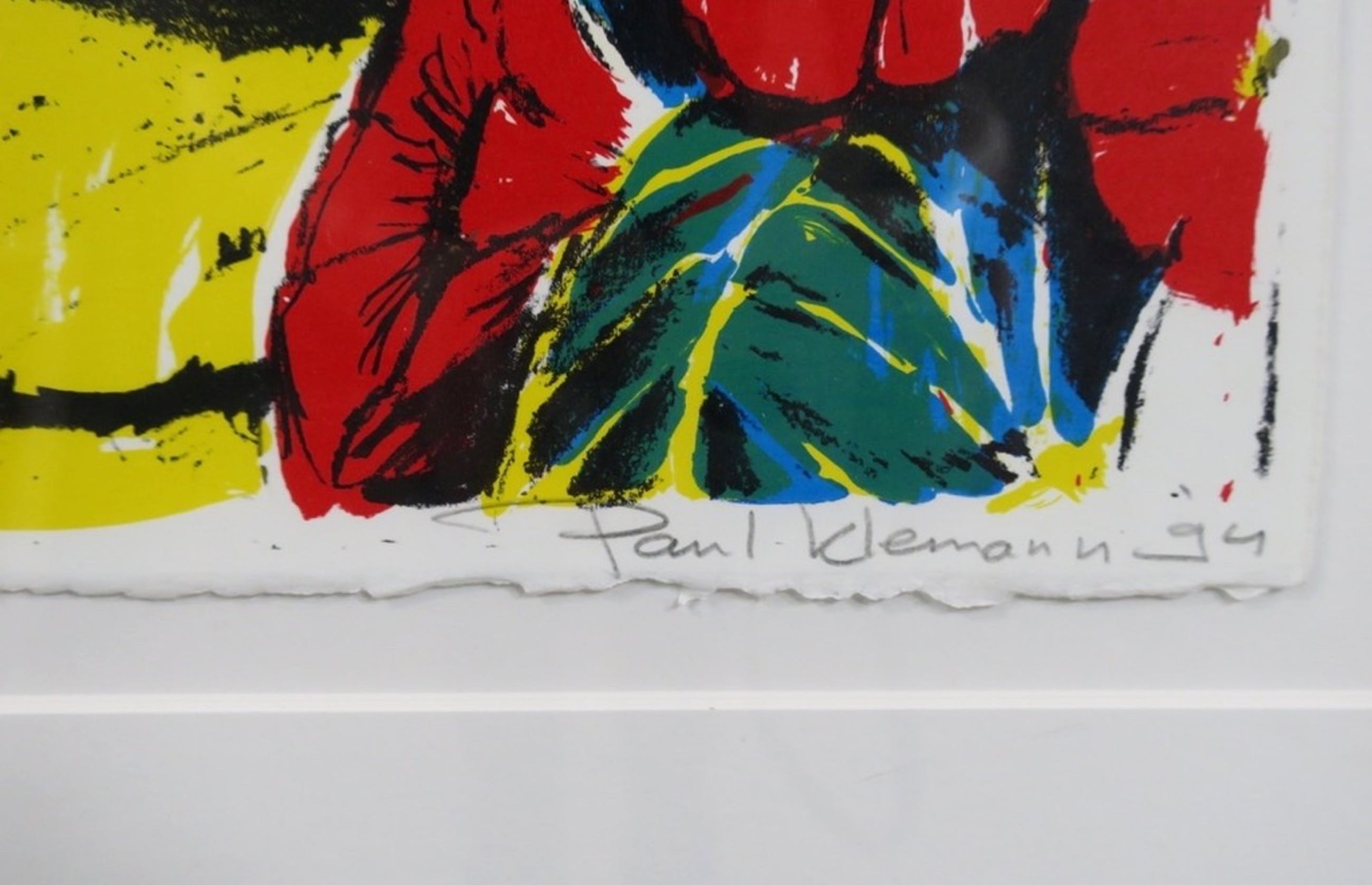 Paul Klemann: Zeefdruk, Afgebroken kop enz. - Ingelijst (Groot ...