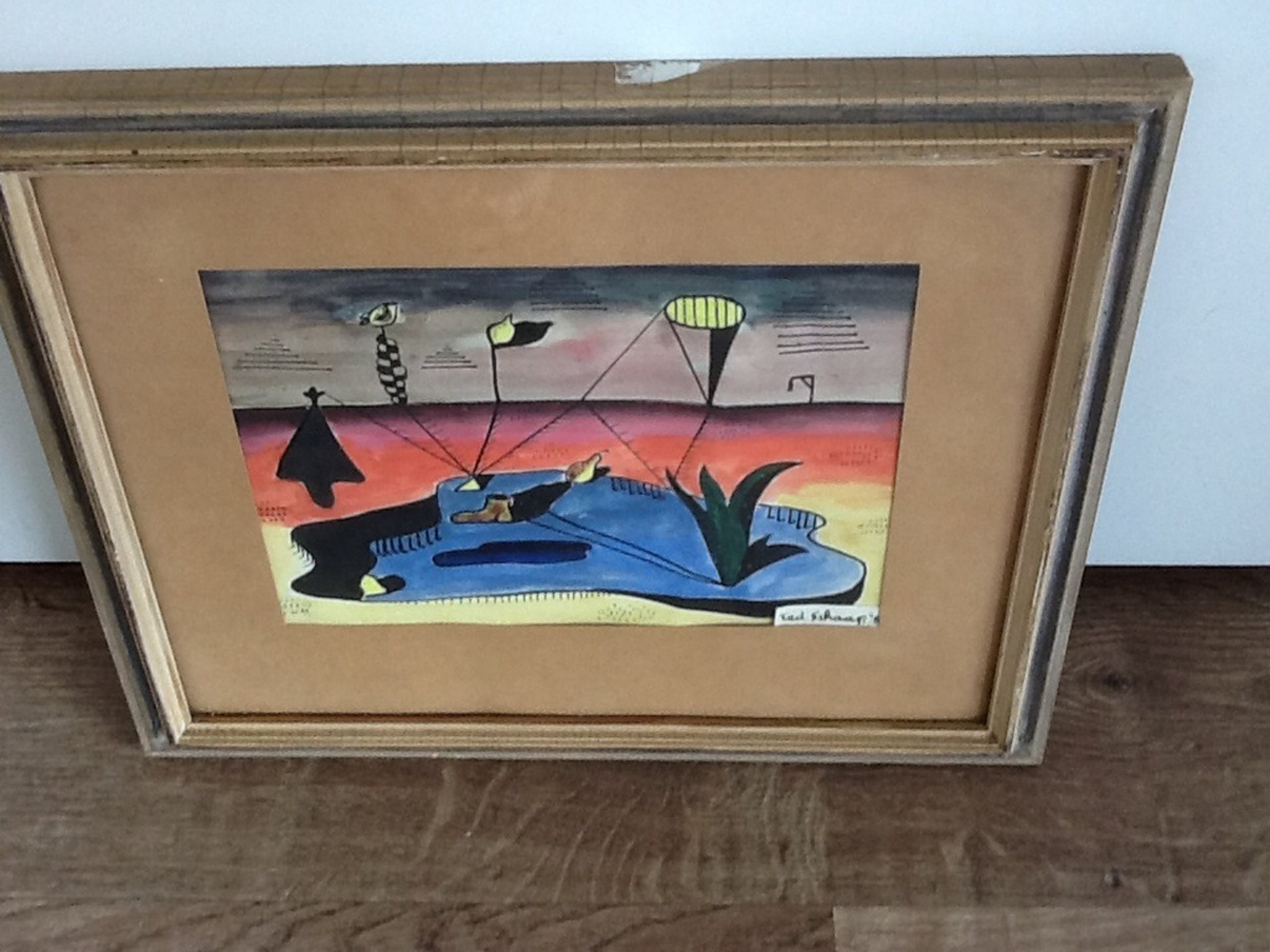 Ted Schaap - Ted Schaap, stifttekening, Eiland Verkocht | Kunstveiling.nl