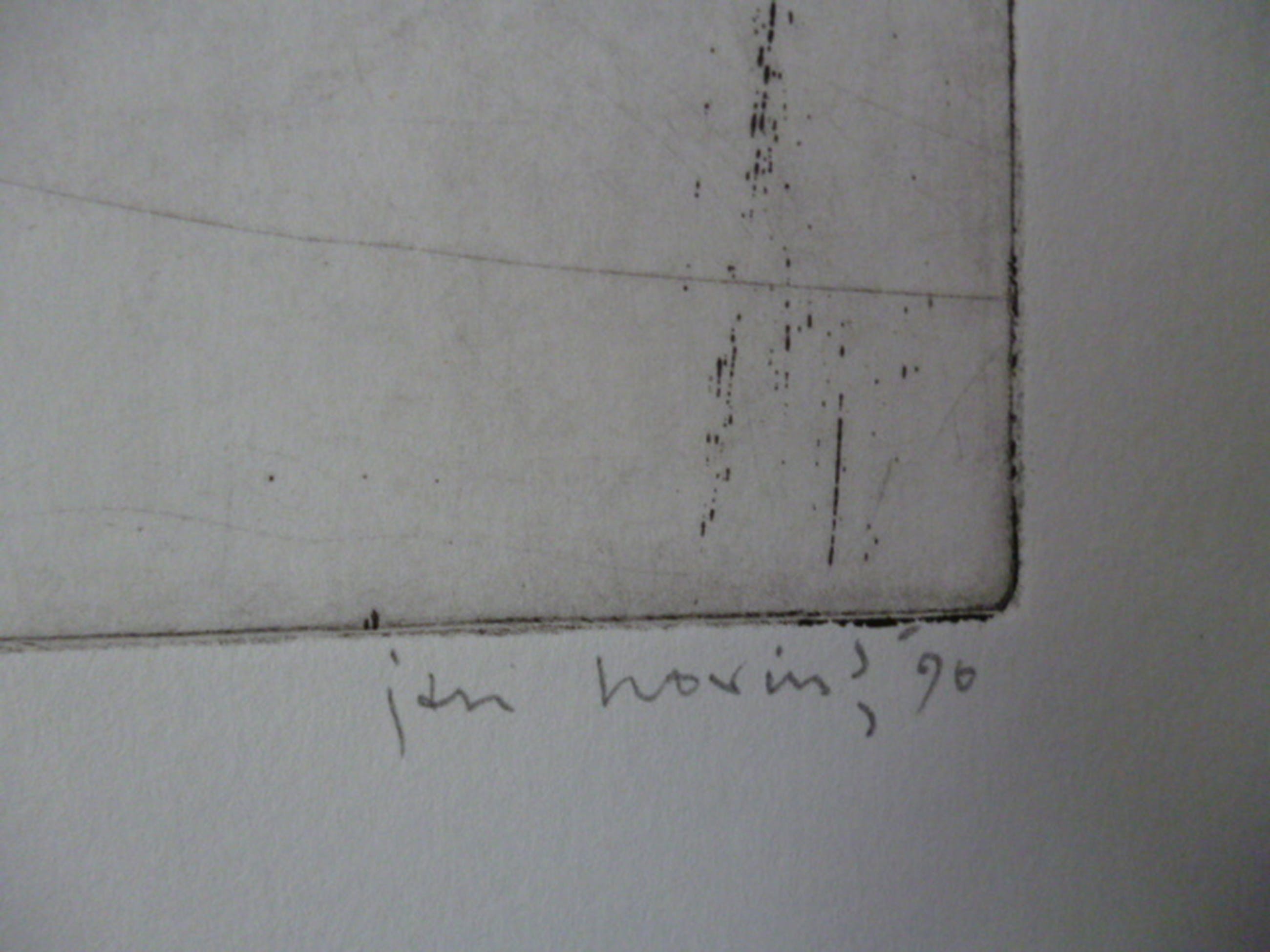 Jan Hoving - Jan Hoving - ets - Schilderes met ezelin Verkocht ...