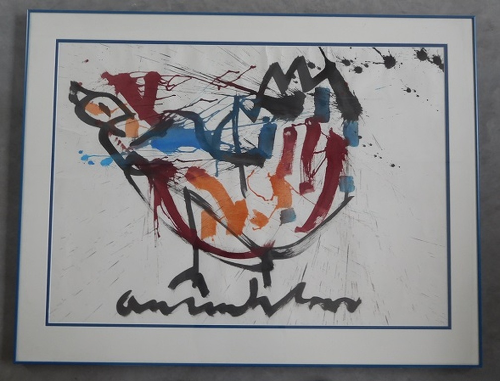 Anton Heyboer - Anton Heyboer, Kip, Gouache op Hahnemühle papier, 1988 ...