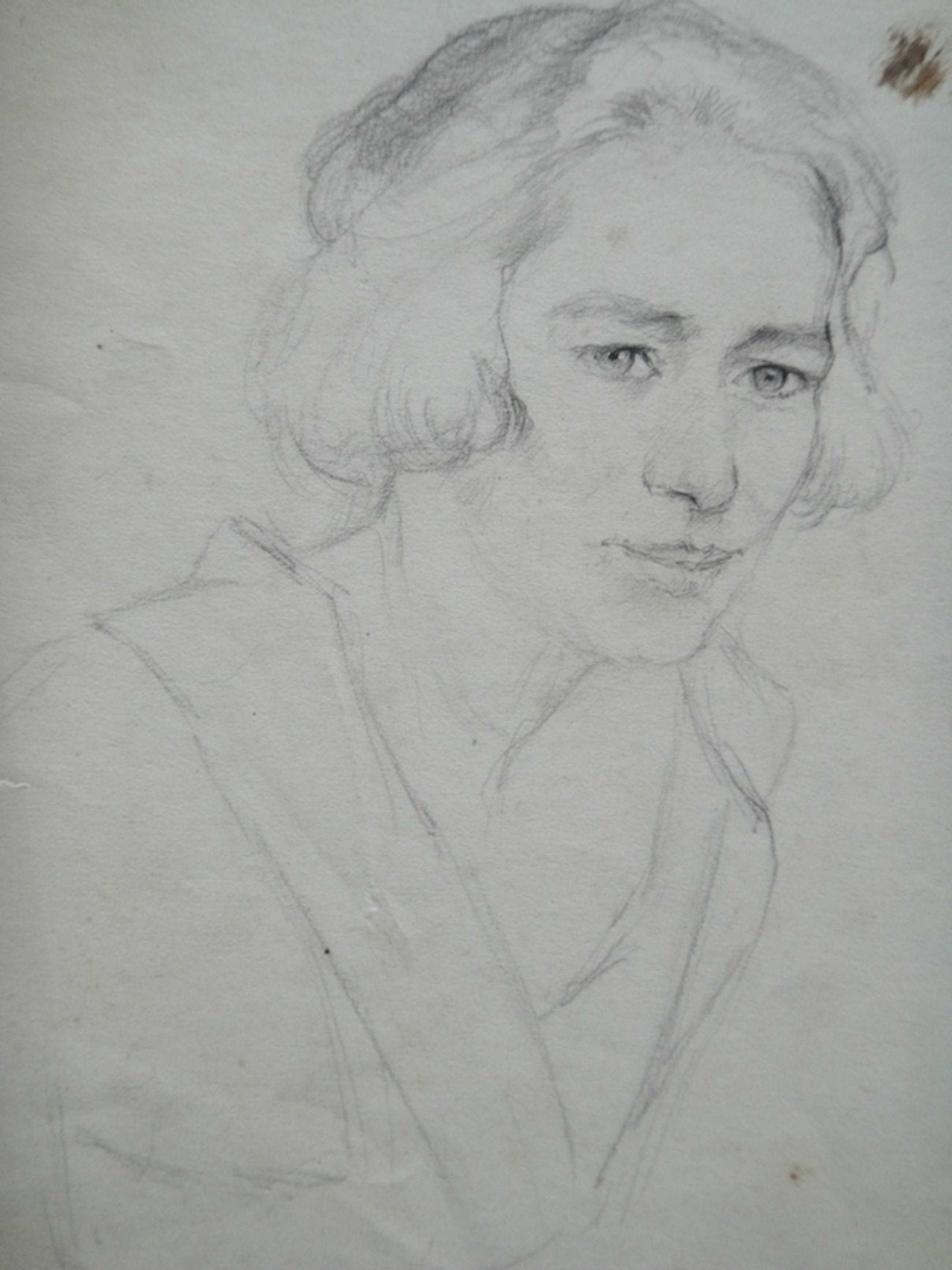 Albert Mulder - Albert BJ Mulder, tekening, portret van vrouw Verkocht ...
