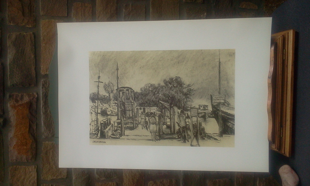 Johannes K. Veerman - Pontje over het Spaarne te Haarlem, J.K. Veerman ...