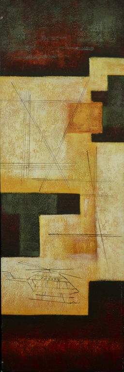 Han Teng - Han Teng: Acryl op linnen, Helicopter Verkocht | Kunstveiling.nl