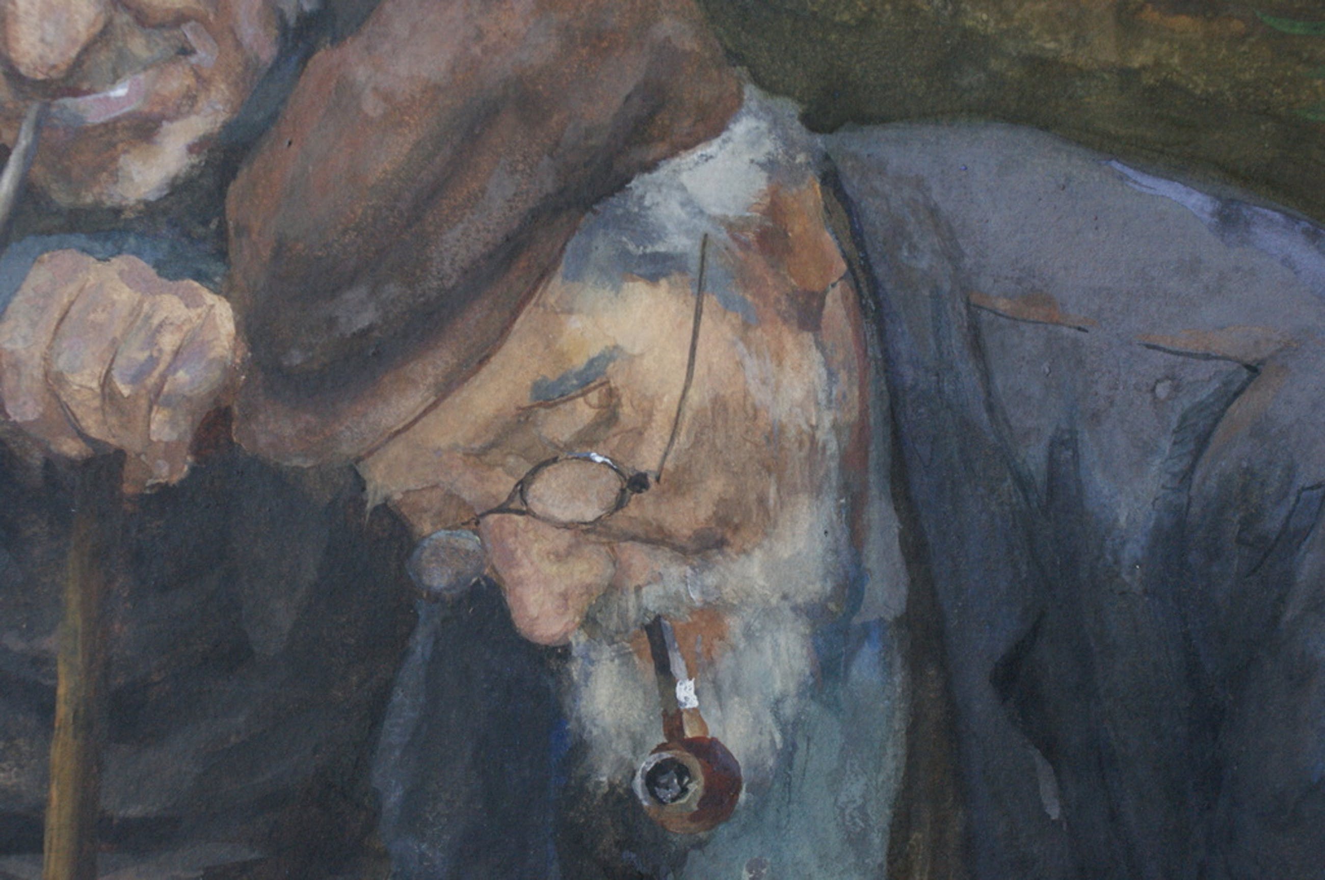 Martin Schildt - Martinus Schildt (1867-1921) - Twee oude mannen op ...