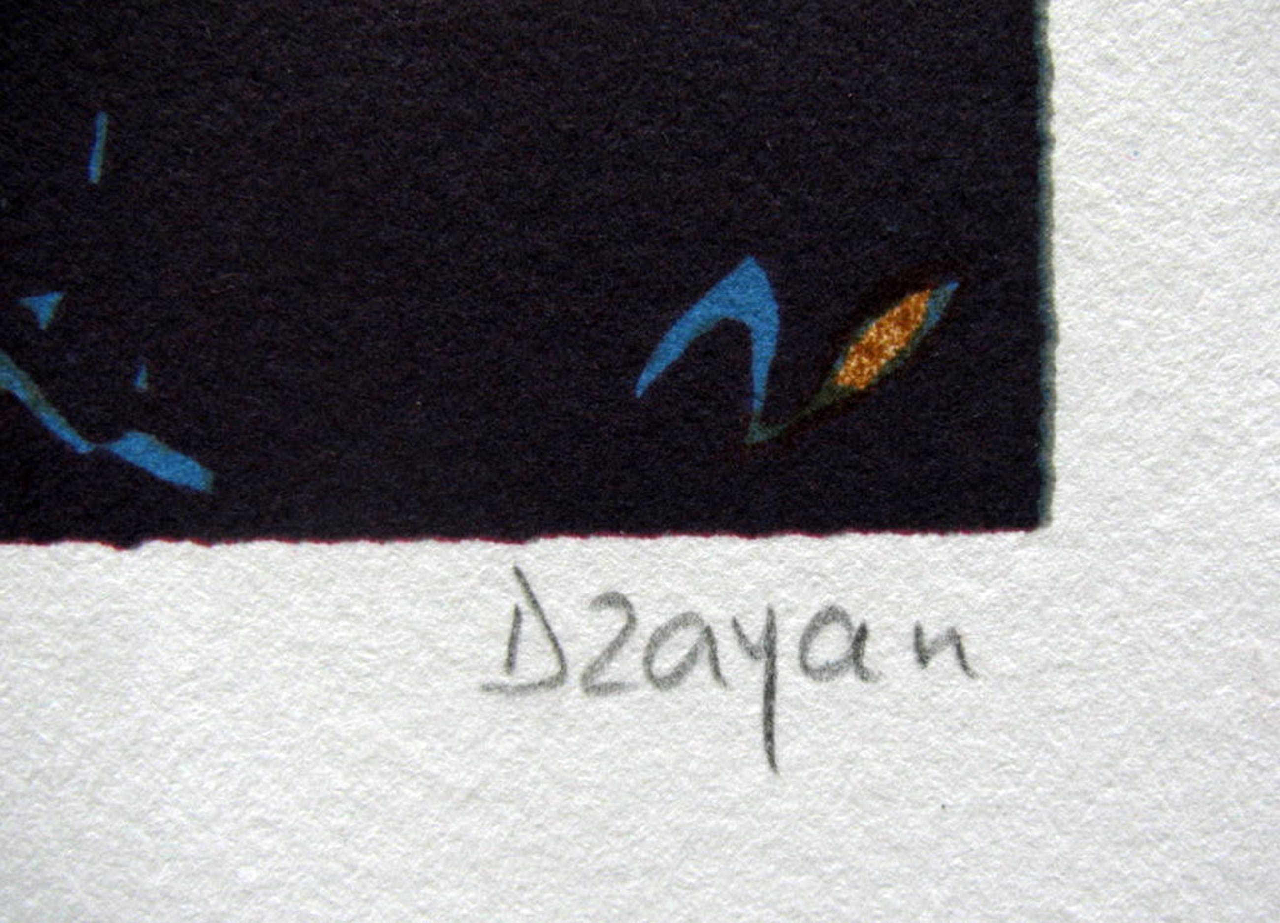 Denise Zayan - Denise Zayan, Stilleven met bloemen, kleurlithografie ...