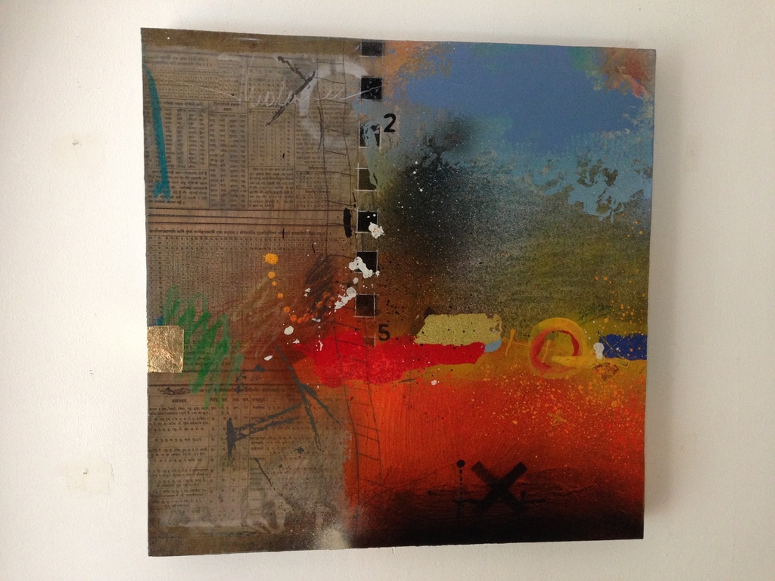 theo koster, gemengde techniek op linnen , op paneel , traveling Verkocht | Kunstveiling.nl