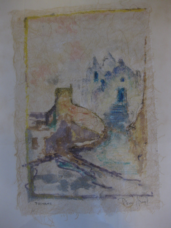 Pierre Struys - Tekening Pierre Struys - Toscane Verkocht | Kunstveiling.nl