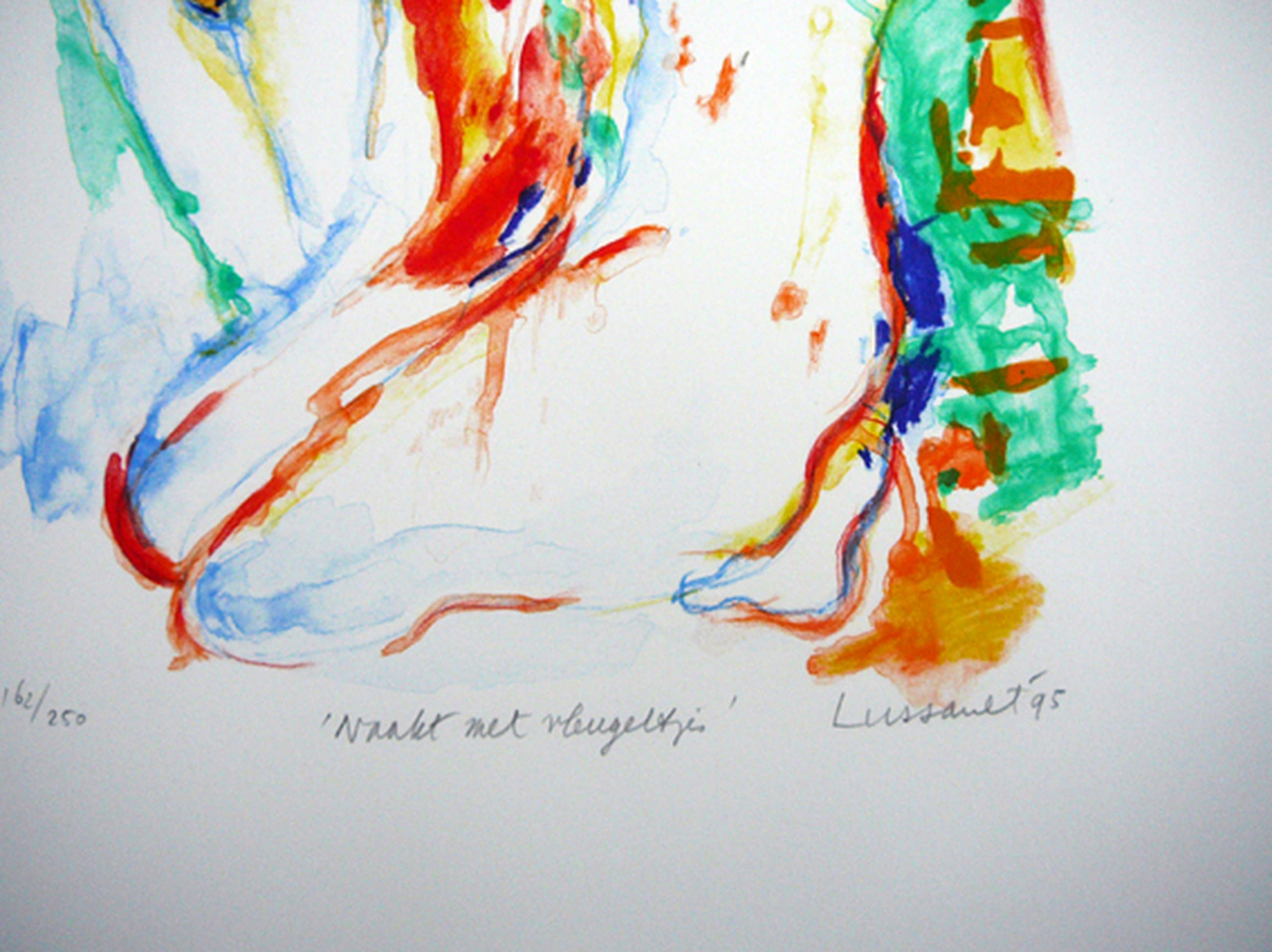 Paul de Lussanet: 'Naakt met vleugeltjes' -litho 1995- Verkocht ...