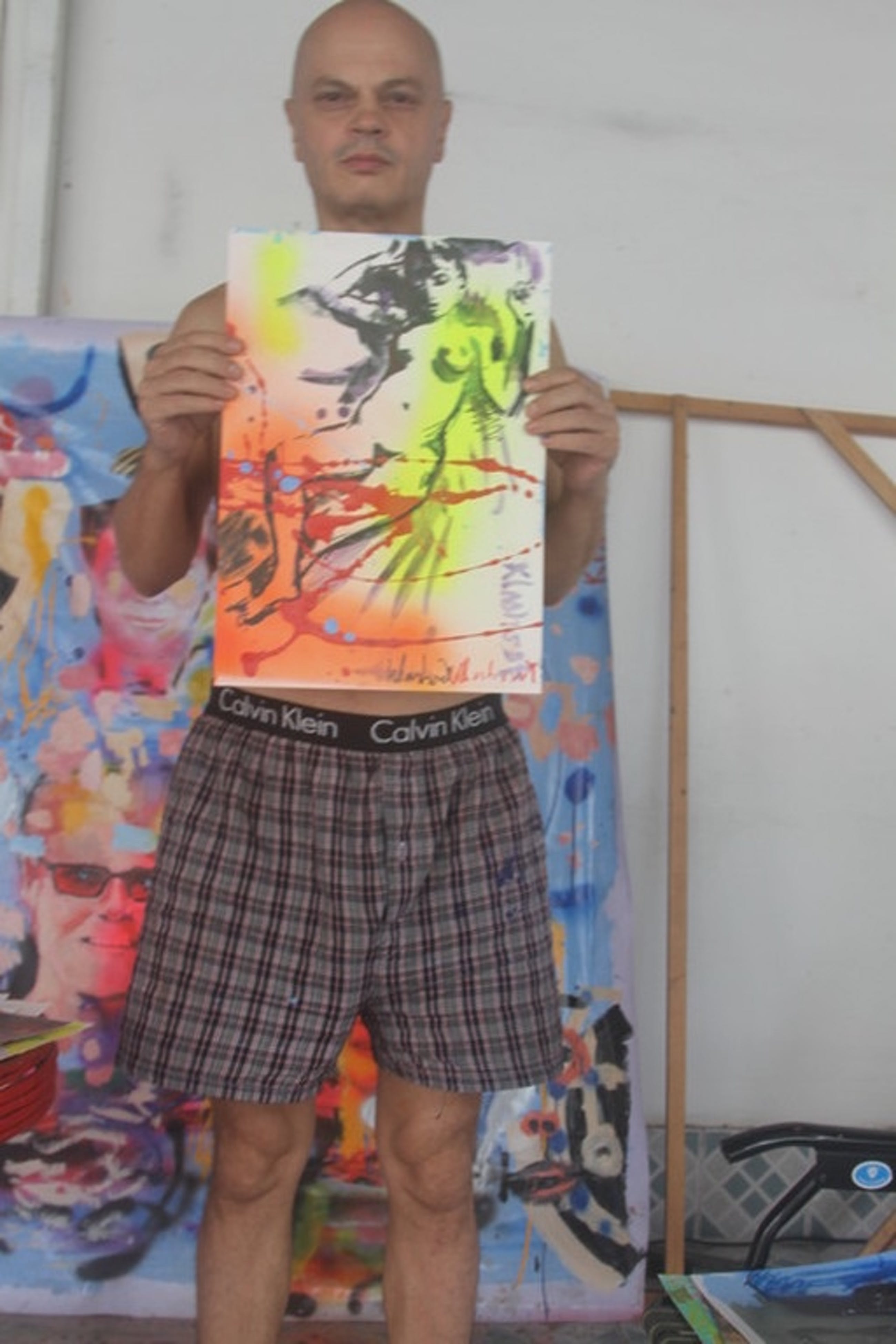 Peter Klashorst - Peter Klashorst , gem. Techniek op papier, gesigneerd ...