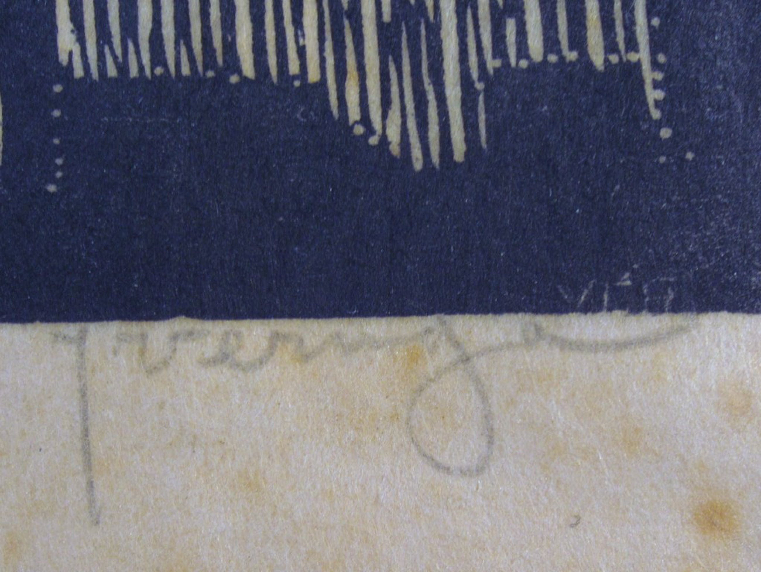 Jan Veringa - Jan Veringa (1917-1982) - Art Deco houtsnede duiven ...