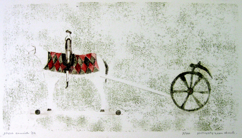Joyce Ennik, polystyreendruk, Figuur te paard, 1982 Verkocht ...