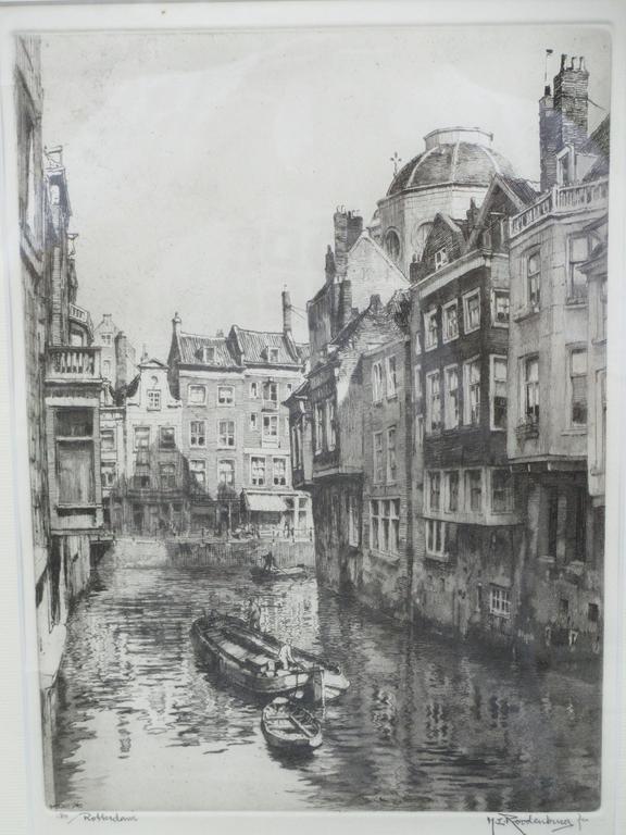 H.E.Roodenburg, Steiger, Rotterdam, Ets 1940 Verkocht | Kunstveiling.nl