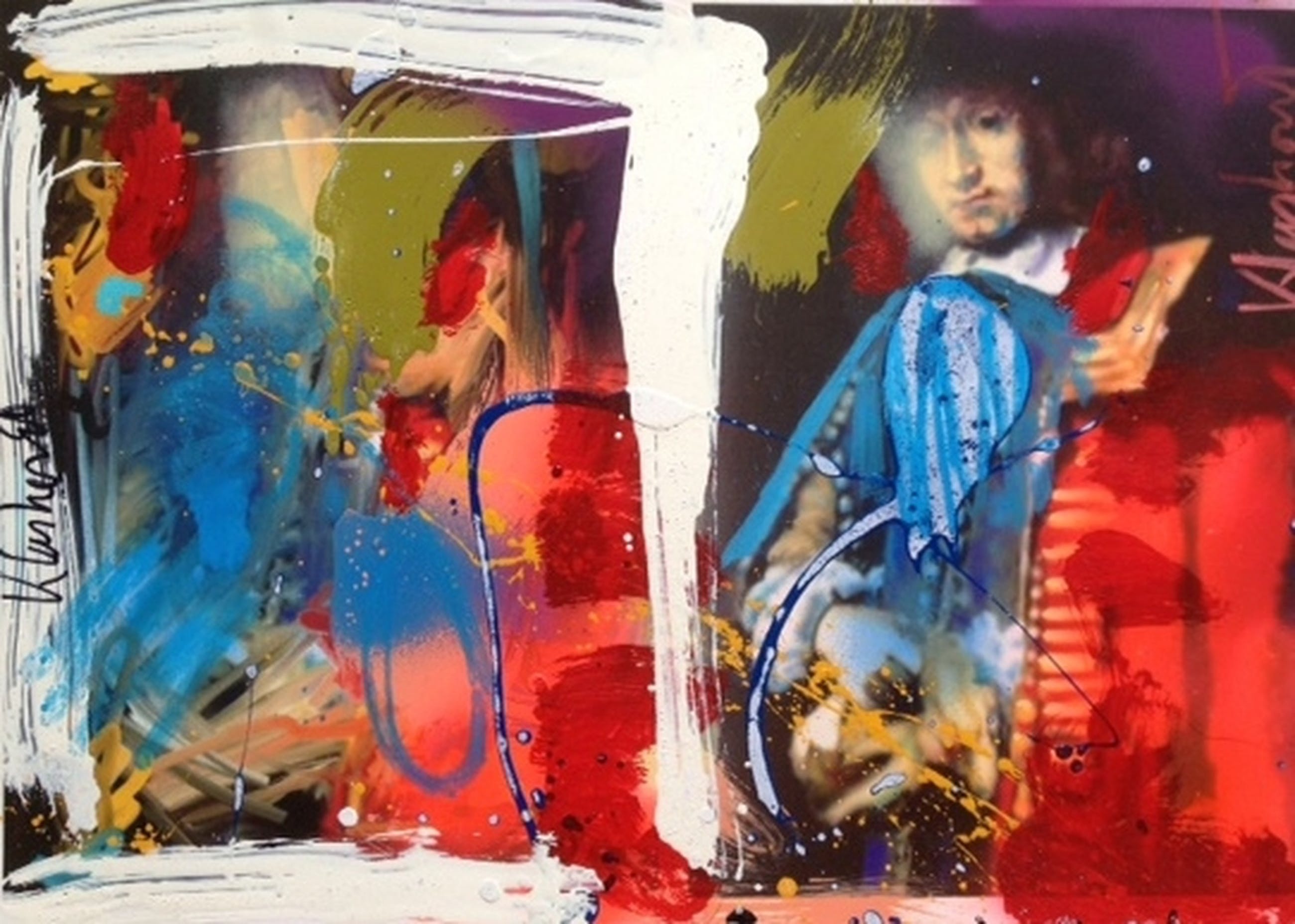 Peter Klashorst - Peter Klashorst , gem. techniek op papier, gesigneerd ...