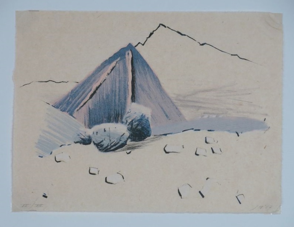 Jan Hein van Rooij: Litho op Japans papier, Berg Verkocht | Kunstveiling.nl