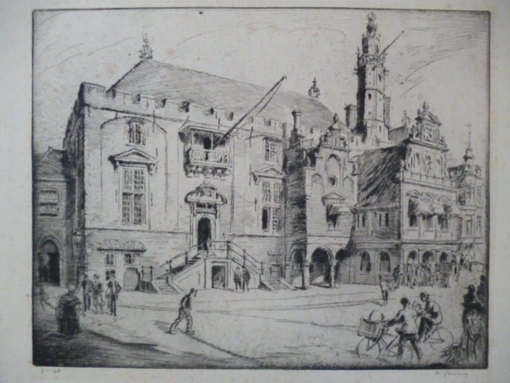 Walter Zeising - Walter Zeising - ets - Stadhuis te Haarlem Verkocht ...