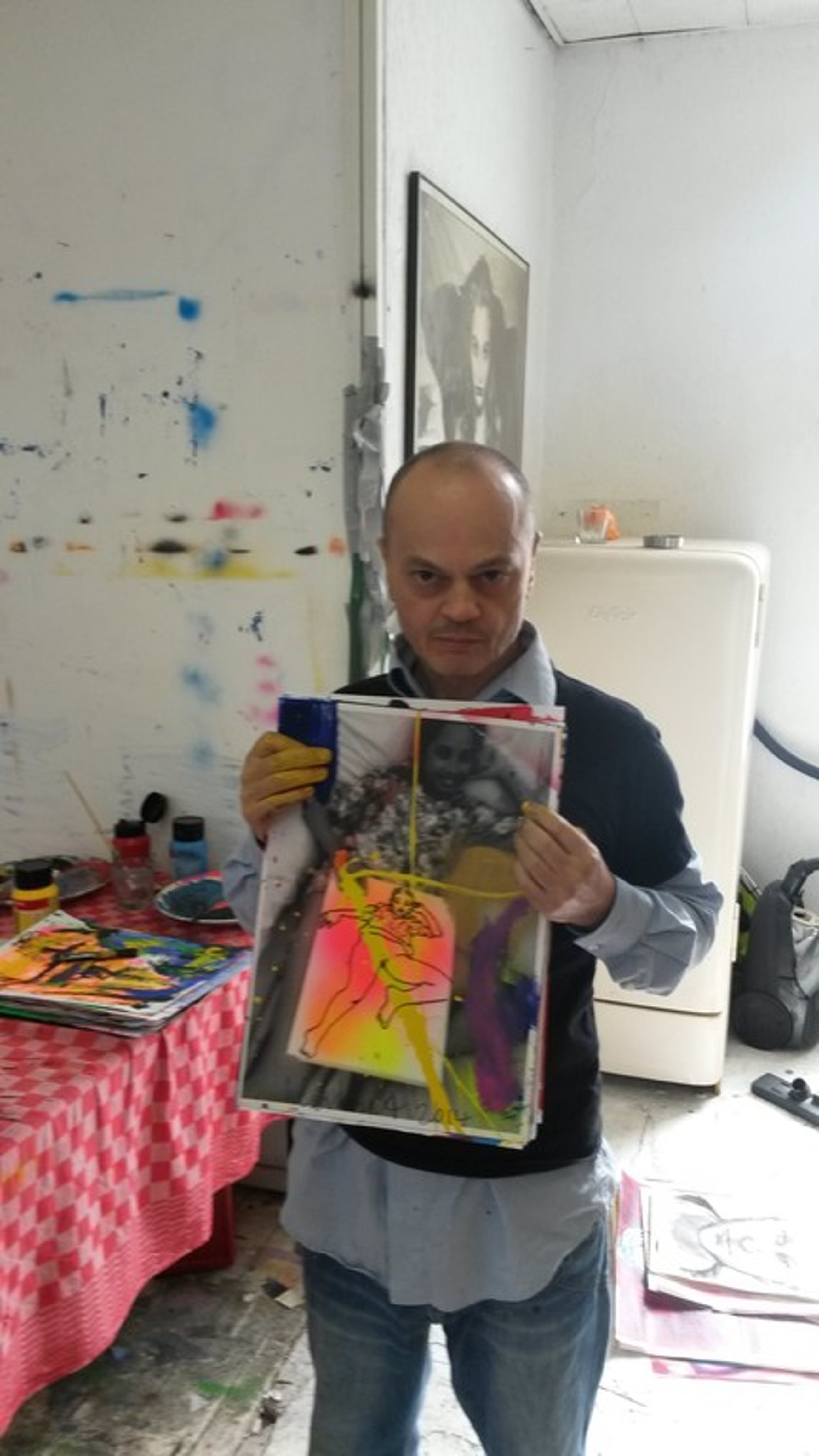 Peter Klashorst - Peter Klashorst - Drawing gemengde techniek op papier ...