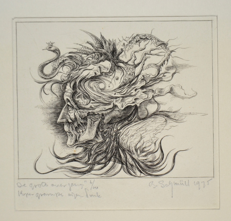 Bertil Schmull - Bertil Schmüll: Koper gravure, De grote overgang, 1975 ...