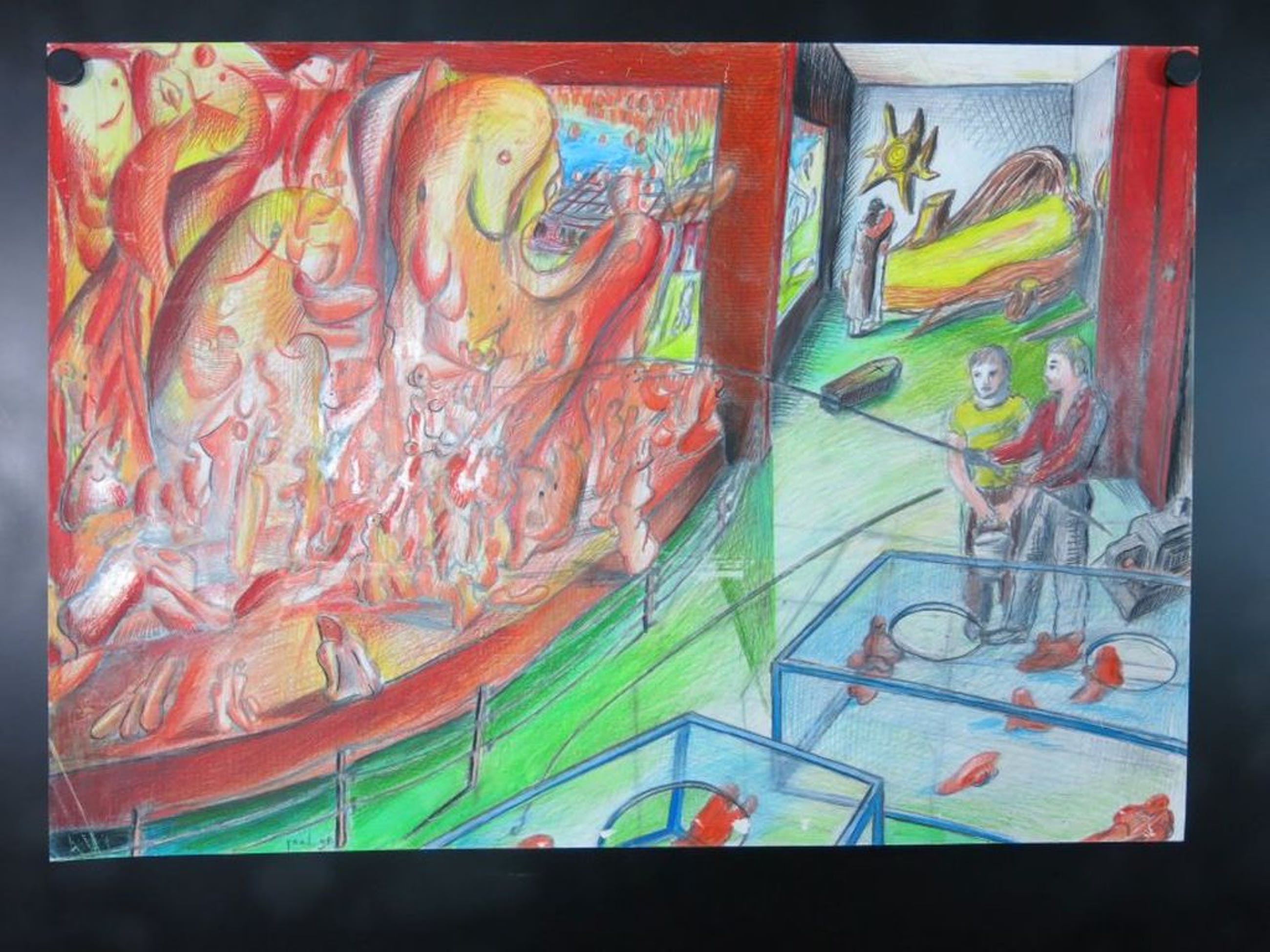 Paul Klemann: Tekening, De dood van... Verkocht | Kunstveiling.nl