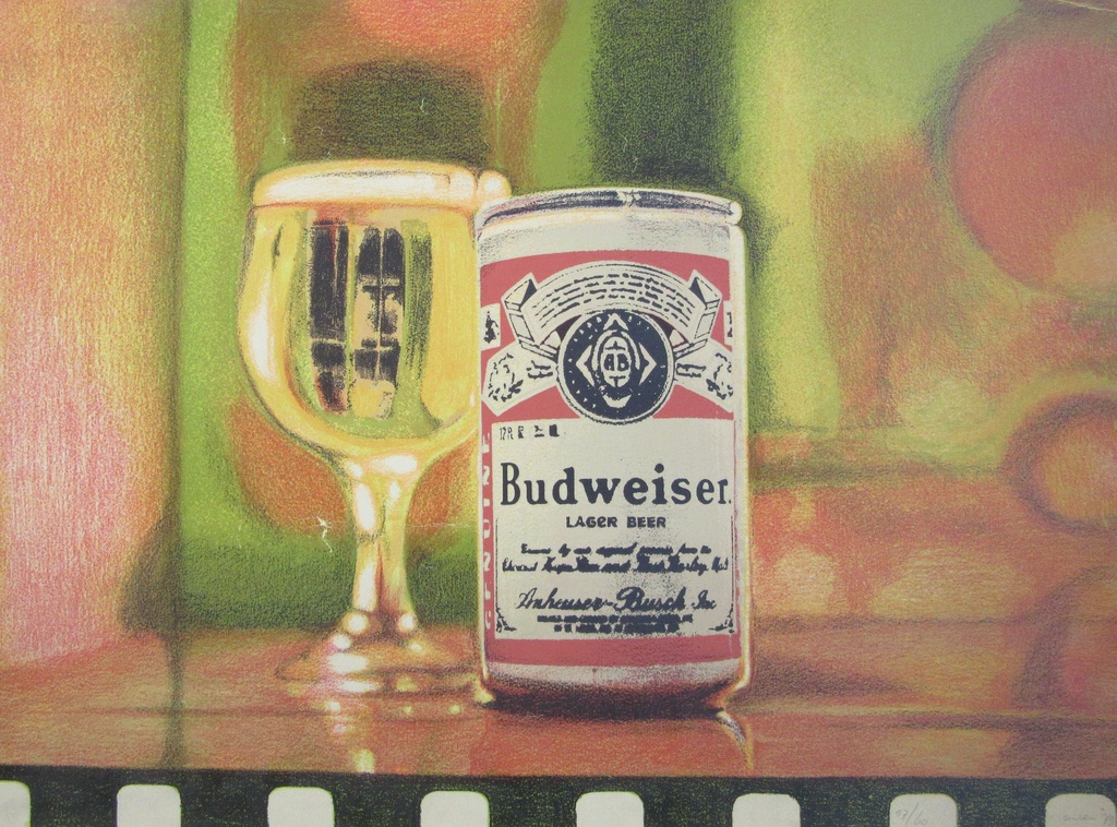 Niet of onleesbaar gesigneerd - Litho 57/60 - Budweiser, lager Beer ...