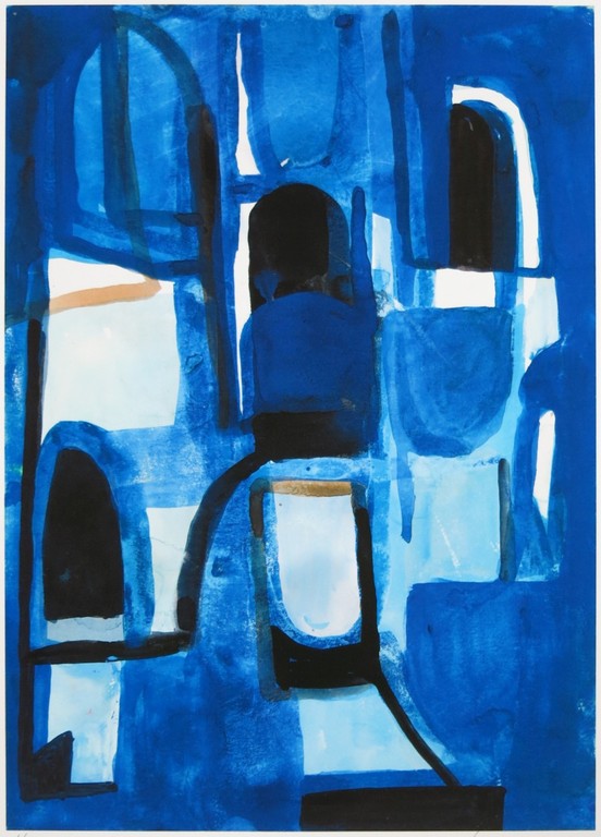 Theo Kuijpers - Theo Kuijpers: Litho, Z.T. blauw Verkocht | Kunstveiling.nl