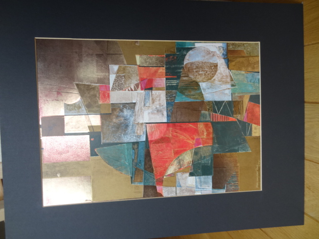 Isa van der Zee - Isa van zee, goudgravure , abstract Verkocht ...