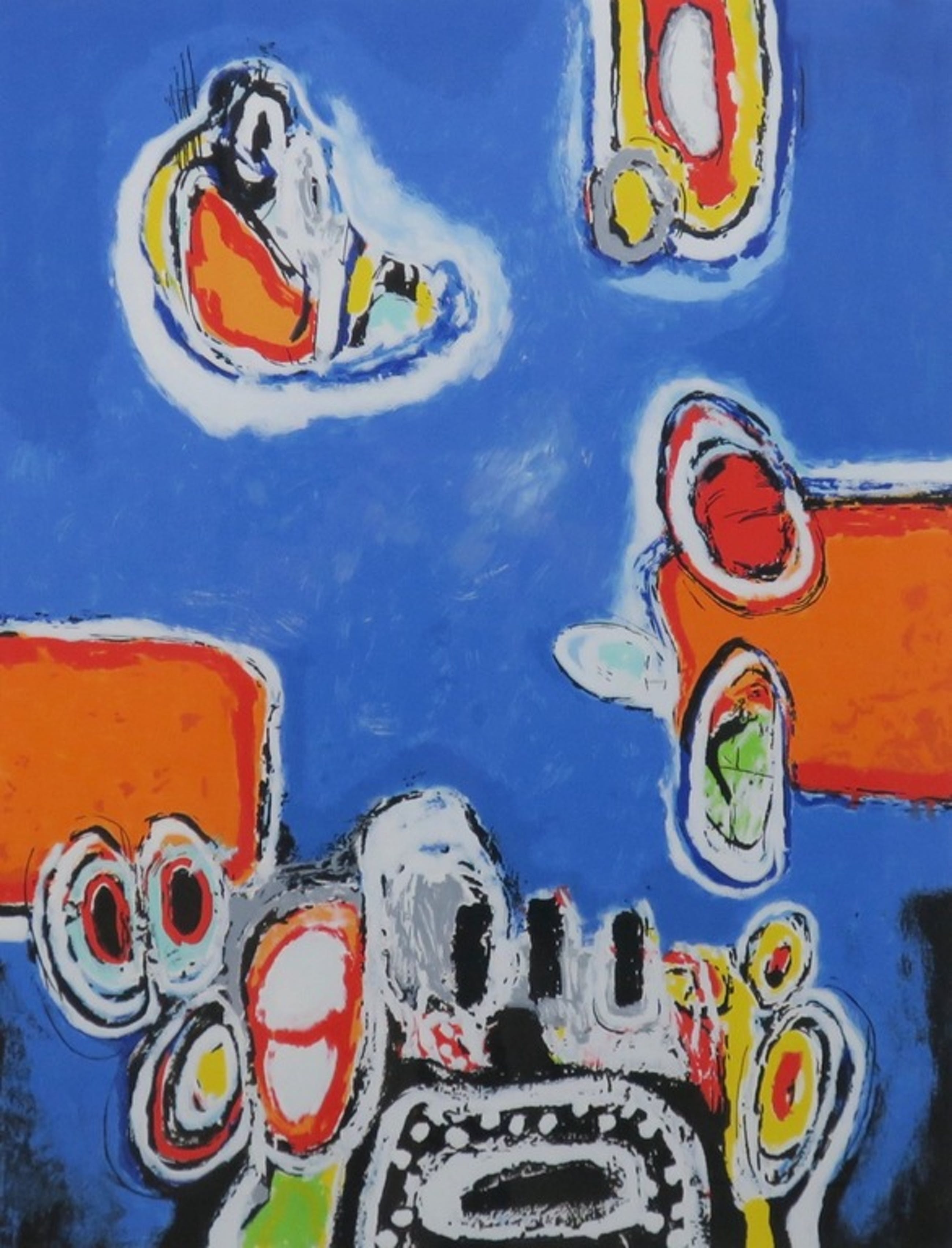 Hans Heijman: Zeefdruk, Experiment - Ingelijst Verkocht | Kunstveiling.nl