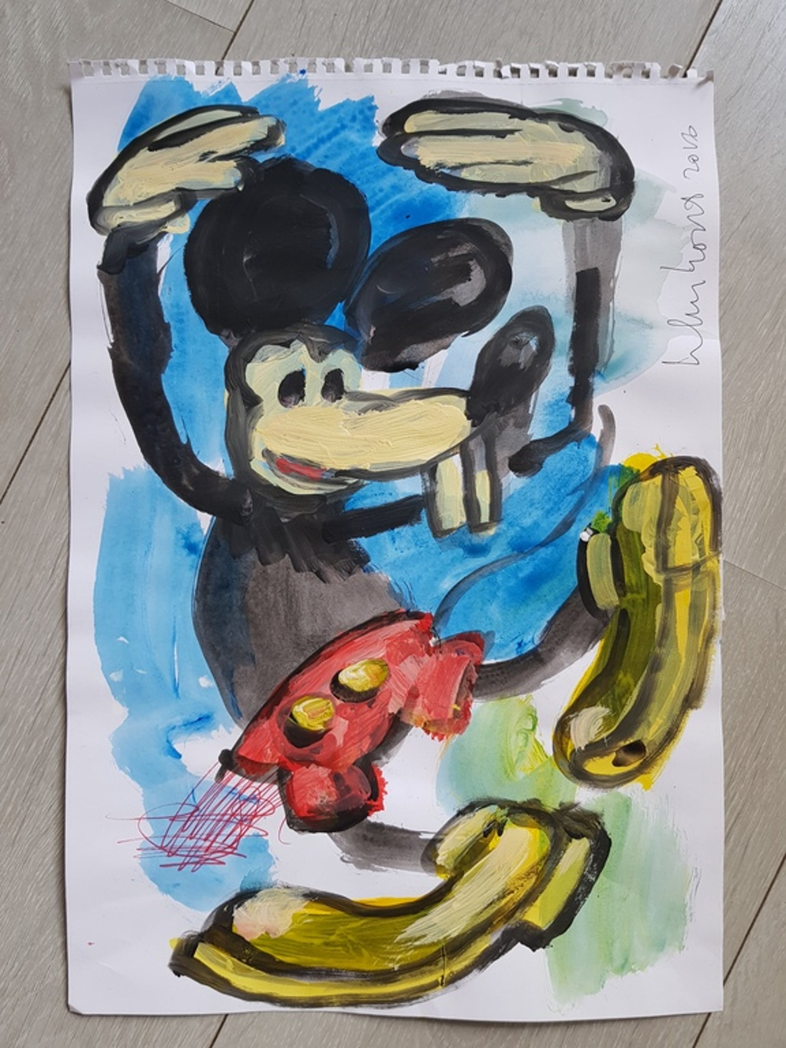 Peter Klashorst - Peter Klashorst - origineel werk - serie Mickey Mouse ... Peter Klashorst - Peter Klashorst - origineel werk - serie Mickey Mouse ...