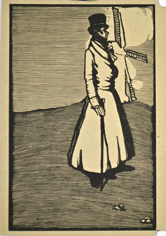 Edward Gordon Craig - Edward Gordon Craig: Houtsnede. Heer voor molen ...