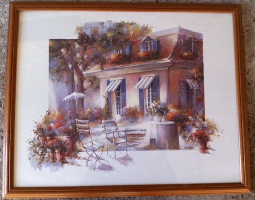 Prachtige gesigneerde litho van HUB PETERS - 78 X 63 cm in mooie lijst ...