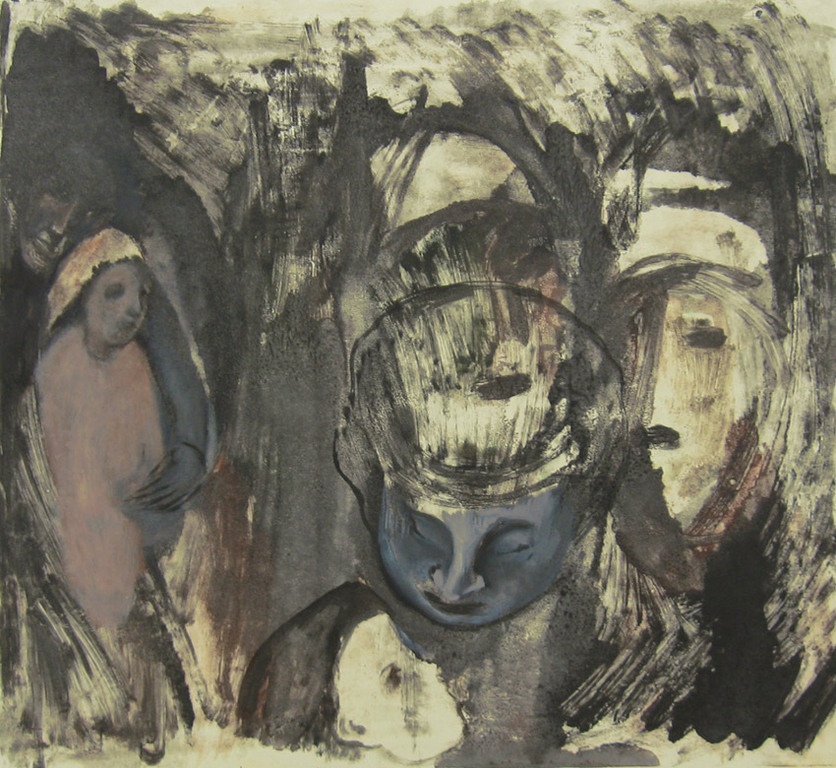 Irene Joffroy - Irene Joffroy - olieverf op stevig papier - ONTFERMING ...