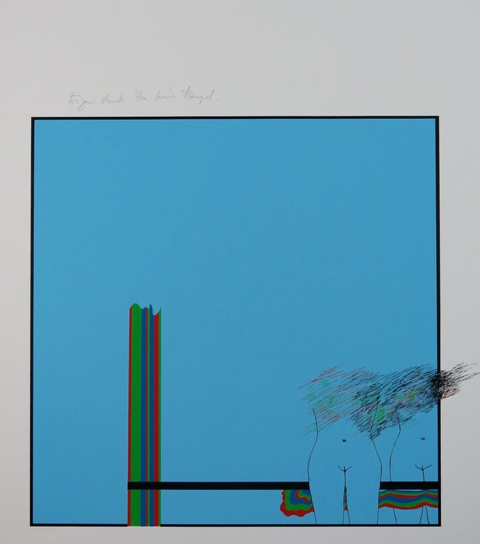 Louis Tangel - Louis Tangel: Zeefdruk, Zonder titel (blauw) Verkocht ...