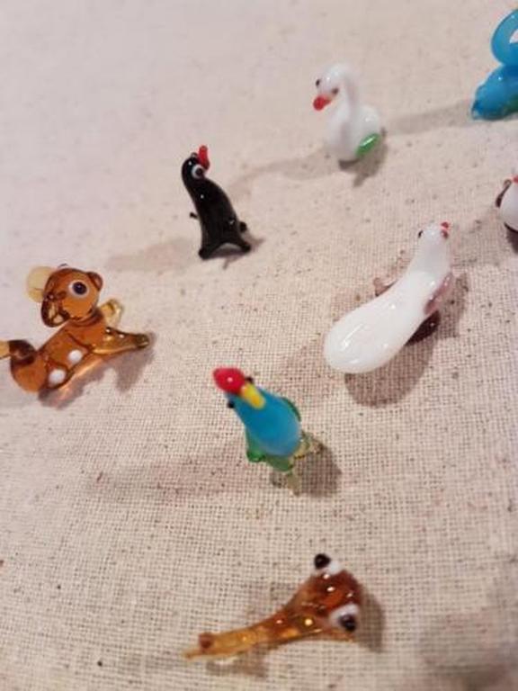 Murano zoo miniature glas anno 1945/50 set van 20 pz assorted Verkocht ...