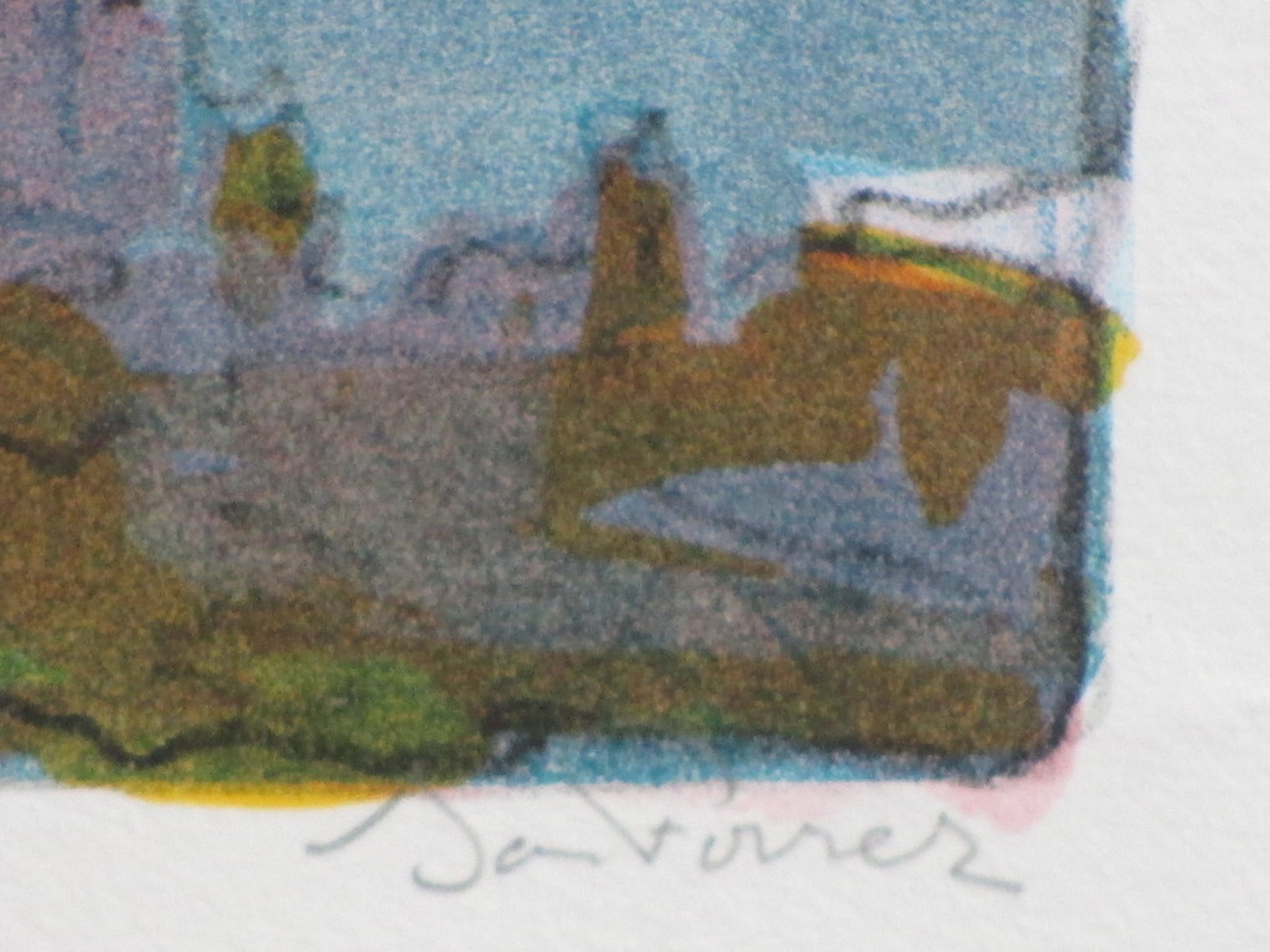 Jan Forrer - Jan Forrer, Vogels boven het landschap, Kleurenlitho ...